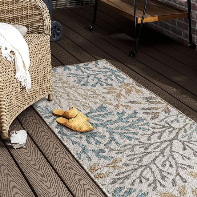 Mohawk Home Coral Outdoor Area Rug, 2' 5"x6' - Beach Style - Outdoor ...