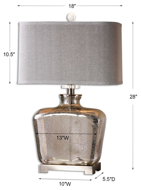Uttermost Molinara Table Lamp | Mercury Glass Table Lamp - Contemporary ...