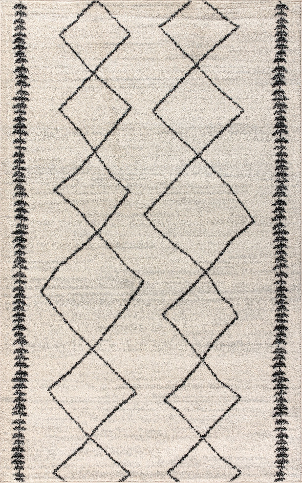 Zaina Moroccan Beni Souk Area Rug, 5 X 8 - Scandinavian - Area Rugs ...