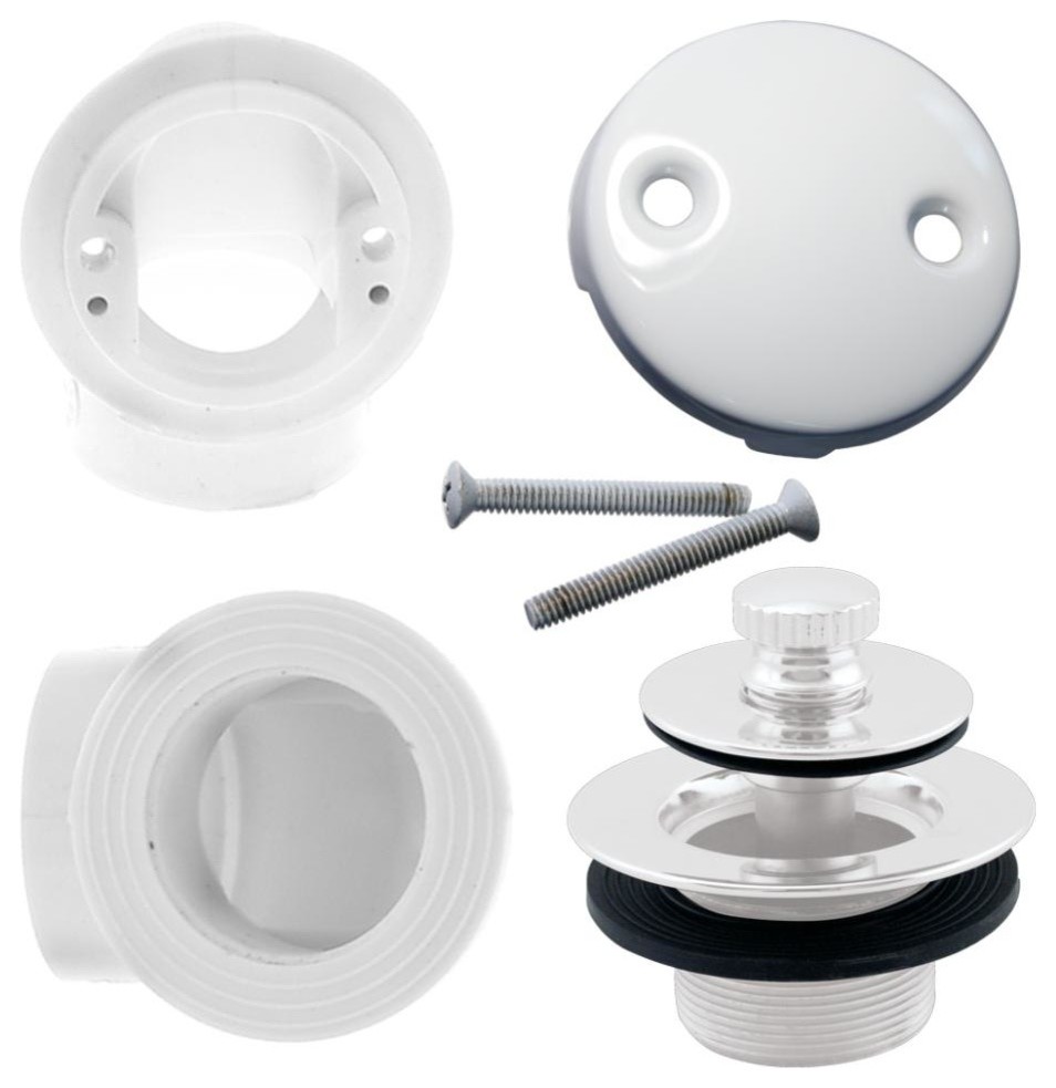 Pull & Drain 40 PVC Plumber's Pack With Two-Hole Elbow, Powder Coated ...