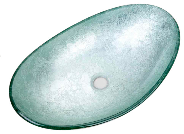 Argento Oval Glass Vessel Sink - Contemporary - Bathroom Sinks - by ...