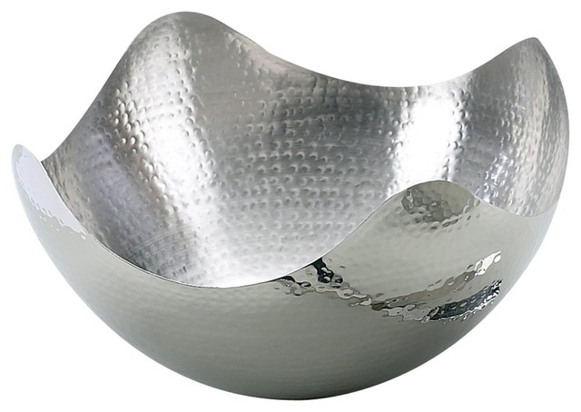 Elegance Hammered Small Wave Stainless Steel Bowl - Contemporary - Serving And Salad Bowls - by ...