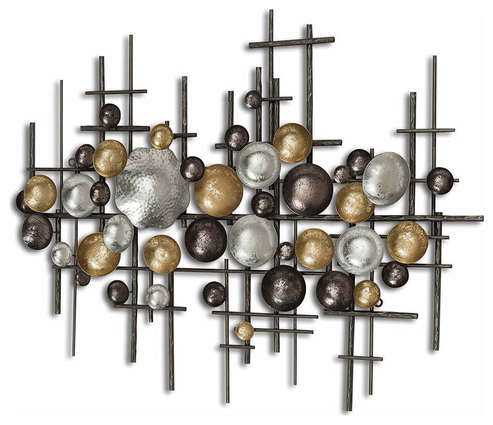 Modernist Floating Circles, 40.25" - Contemporary - Metal Wall Art - by ...