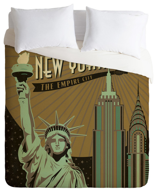 Deny Designs Anderson Design Group New York Duvet Cover, Queen ...