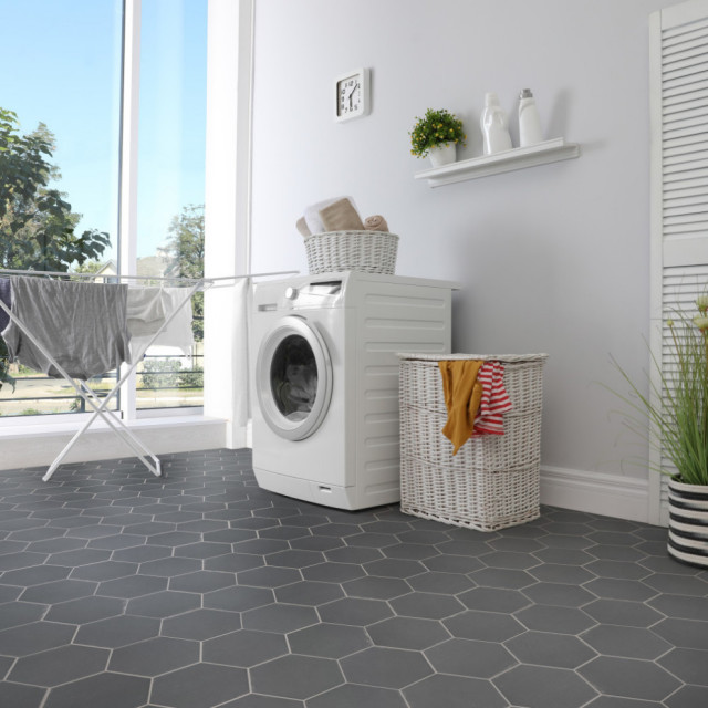 Merola Tile Retro Mini Hex Porcelain Floor and Wall Tile Sample ...
