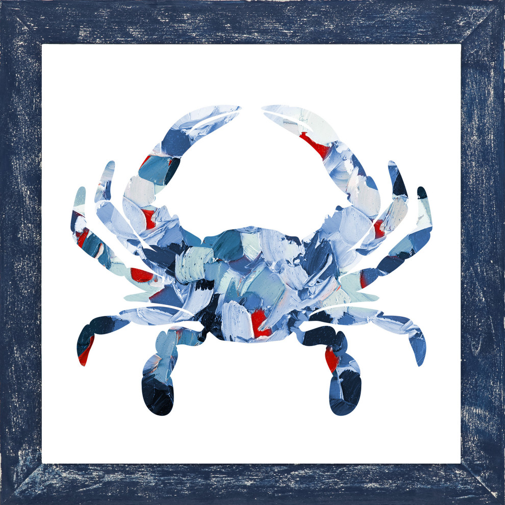 Nautical Crab Art - Beach Style - Prints And Posters - by Paragon Decor ...