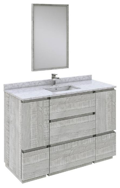 Fresca Formosa Modern 48" Ash Freestanding Single Sink Vanity Set ...