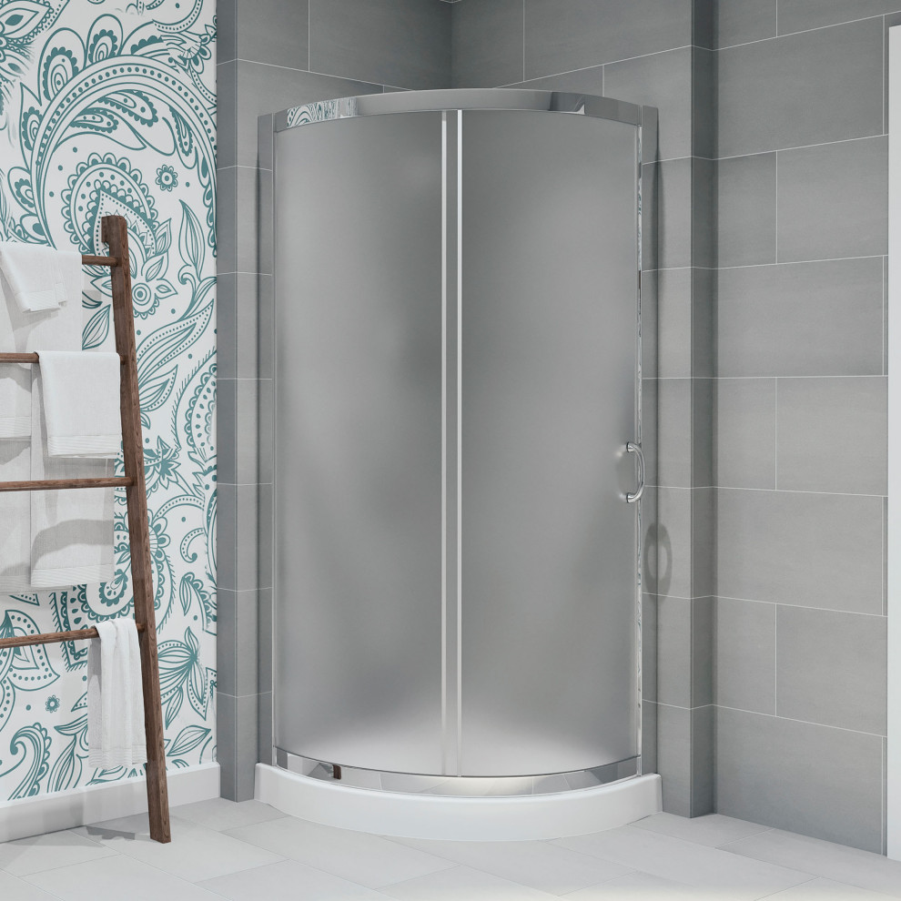 Ove Decors Breeze Shower Kit, Frosted Glass Panels and Base, 32 ...