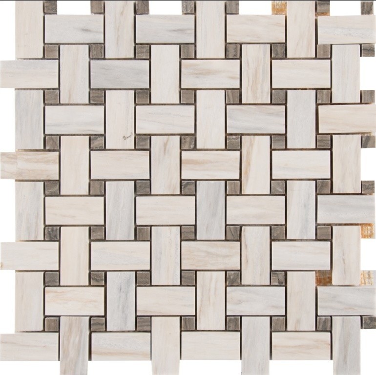 Angora Basketweave Polished Mosaic Wall Tile - Contemporary - Mosaic ...
