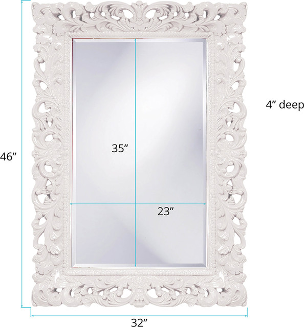 Barcelona Rectangular Glossy Cherry Red Mirror - Traditional - Wall ...