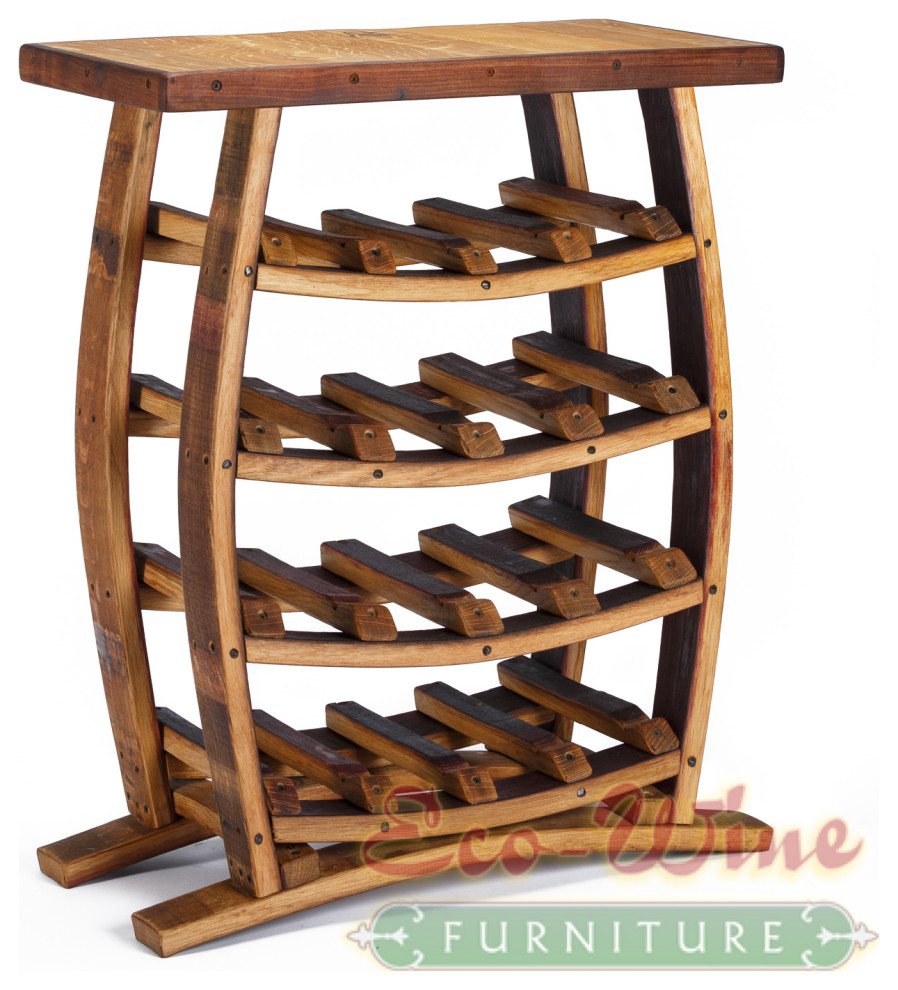 Wine Barrel Rack 16 Bottles - Traditional - Wine Racks - by Eco Wine ...