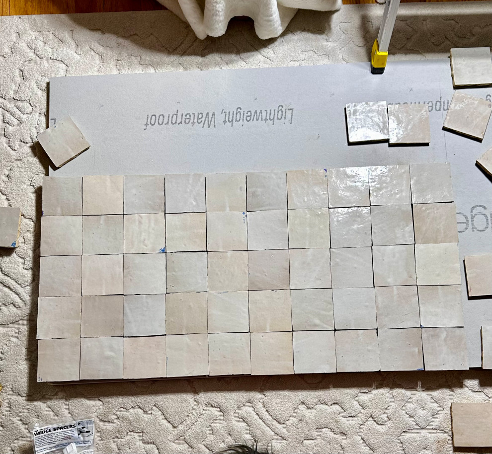 Riad Tile- Zellige Natural White tiles help with grout color | Houzz Forum