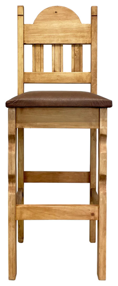 Texas Bar Stool 30" with Cushion - Rustic - Bar Stools And Counter ...