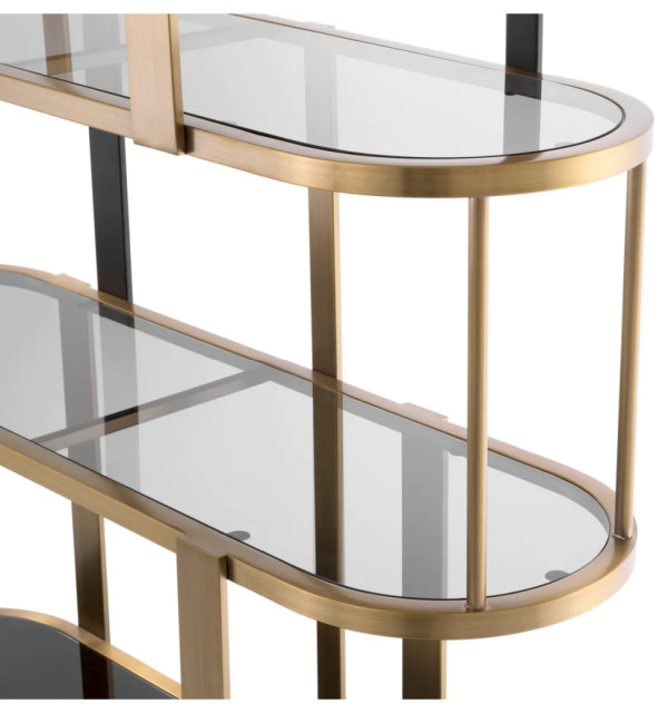 Antique Brass Modern Cabinet | Eichholtz Clio - Contemporary - Display ...