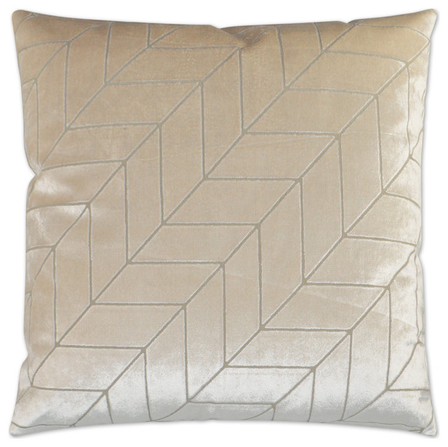 Villa Pillow - Ivory, 24" x 24" - Contemporary - Decorative Pillows ...
