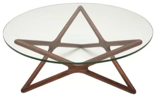 Triangle Glass Coffee Table - Midcentury - Coffee Tables - by AFB Decor ...