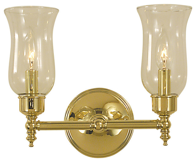 2-Light Sheraton Sconce, Antique Brass - Traditional - Wall Sconces ...