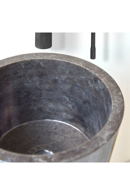 Marble Pedestal Bathroom Sink | Tikamoon Koni - Contemporary - Bathroom ...