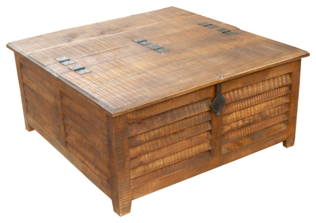 Troy Shutter Box Cocktail Table - Rustic - Coffee Tables - by Moti | Houzz