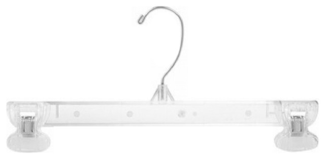 Plastic Pinch Grip Hanger With Swivel Hook 12", Clear, Set of 25 ...