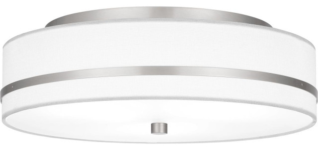 Alexa 3 Light Flush Mount, Brushed Nickel - Transitional - Flush-mount ...