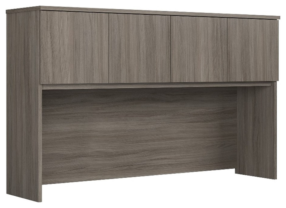 Sauder Affirm 60x36" Engineered Wood Hutch in Hudson Elm/Brown ...