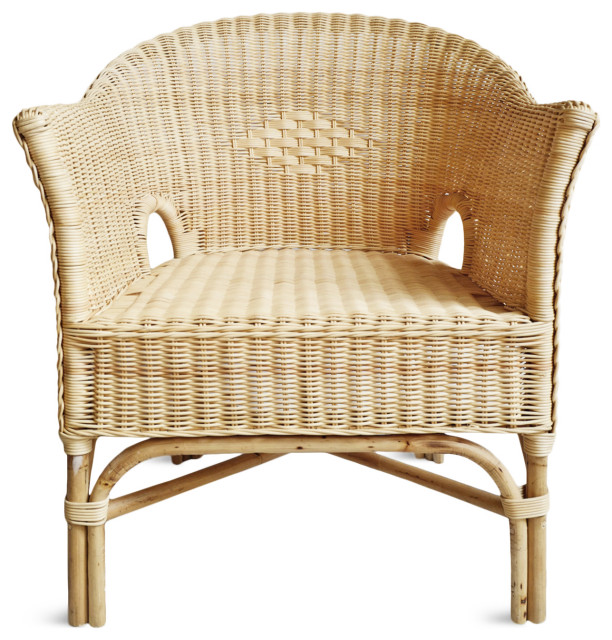 Boheme Raw Rattan Club Chair - Tropical - Armchairs And Accent Chairs ...