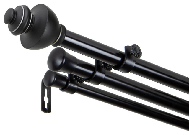 Madalena 13/16" Triple Curtain Rod, 48-84" - Traditional - Curtain Rods ...