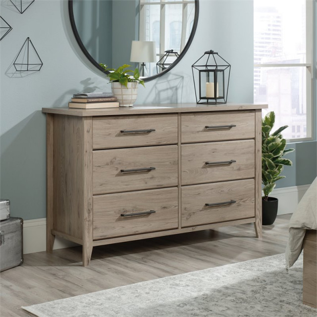Sauder Summit Station Engineered Wood 6-Drawer Bedroom Dresser in ...