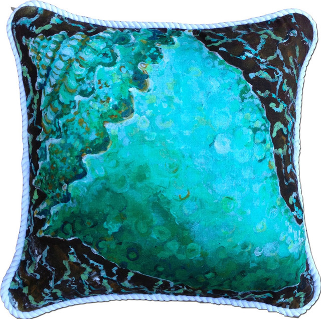Conch Shell Pillow, 20" - Beach Style - Decorative Pillows - by My ...
