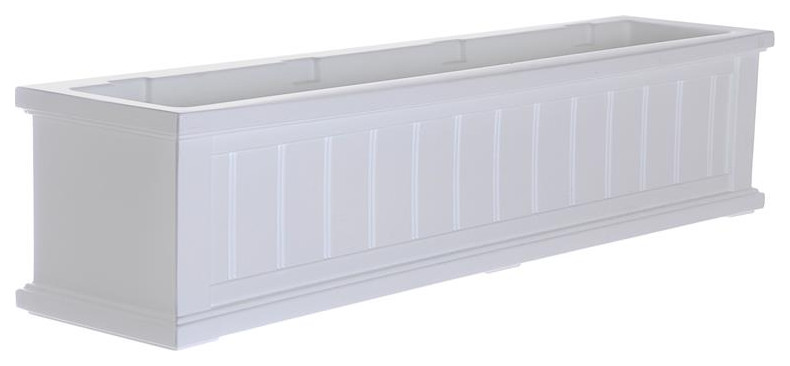 Mayne Cape Cod 4ft Weatherproof Coastal Plastic Window Box in Black ...