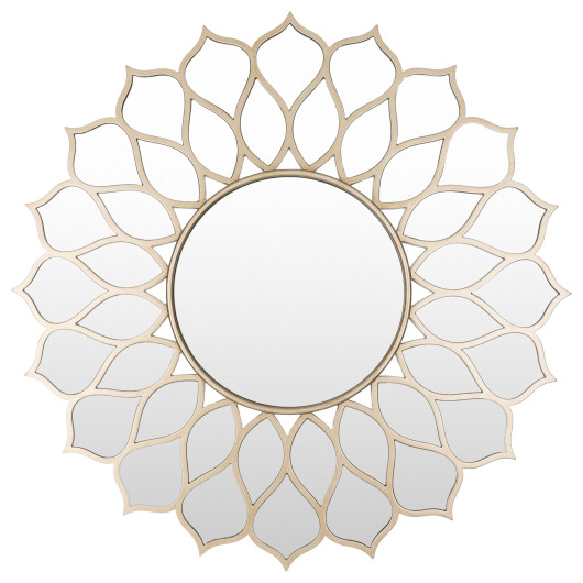 Surya Wildflower Mirror 39"H X 39"W X 0.8"D - Contemporary - Wall Mirrors - by Beyond Design ...
