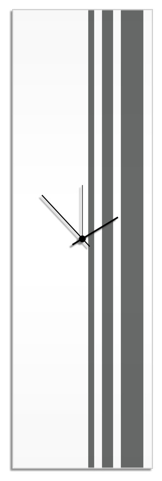 Large Modern Clock 'Grey Triple Stripe Clock' - Acrylic Wall Decor ...