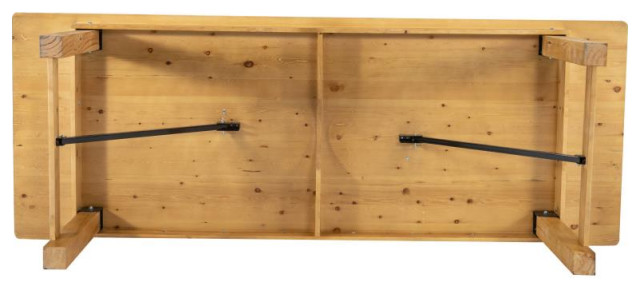 HERCULES Series 9' x 40" Rectangular Solid Pine Folding Farm Table ...