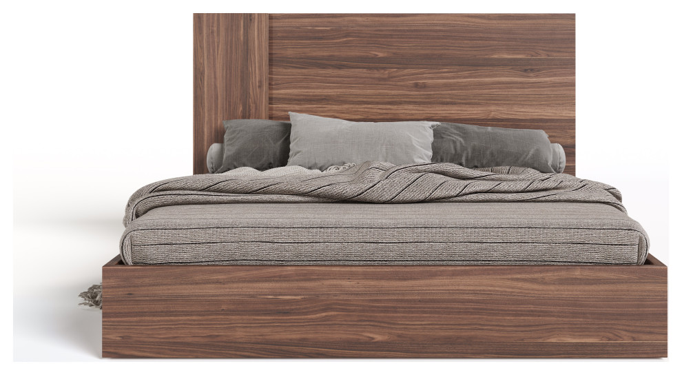 Nova Domus Asus Italian Modern Walnut Bed, Eastern King - Transitional - Platform Beds - by Vig ...