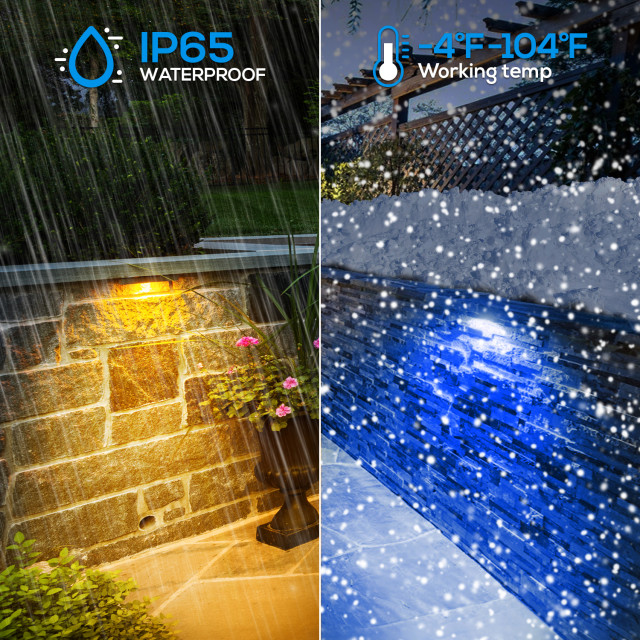 12Pack LED 12" Multi-Color Hardscape Stair Light for Pathway Step Low ...