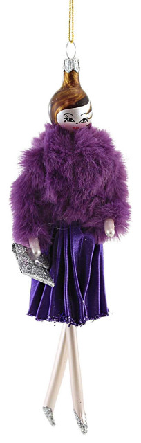 De Carlini Petunia In Pleated Purple Skirt Ornament Italian Fashion ...