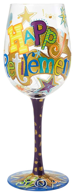 "Happy Retirement" Wine Glass - Contemporary - Wine Glasses - by ...