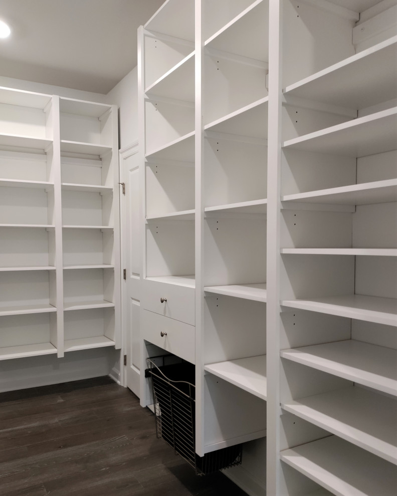 Galley Style Walk-In Master Closet in Wayne PA back wall - Modern ...