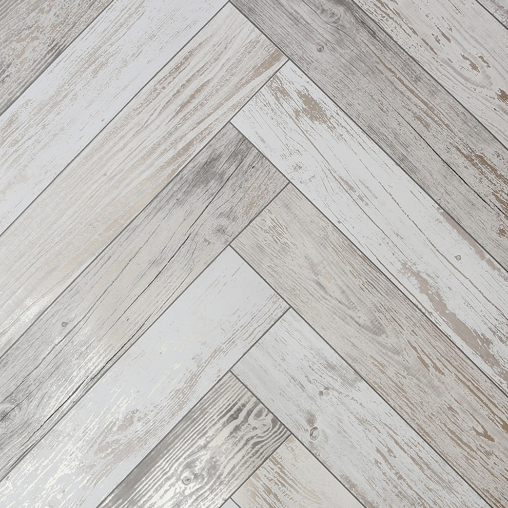 Rustic Parquet Natural and Gold Wallpaper - Farmhouse - Wallpaper - by ...