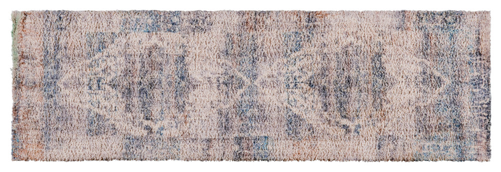 Artisan Old English Style Traditional Rug 2'x6' Blue Polyester ...