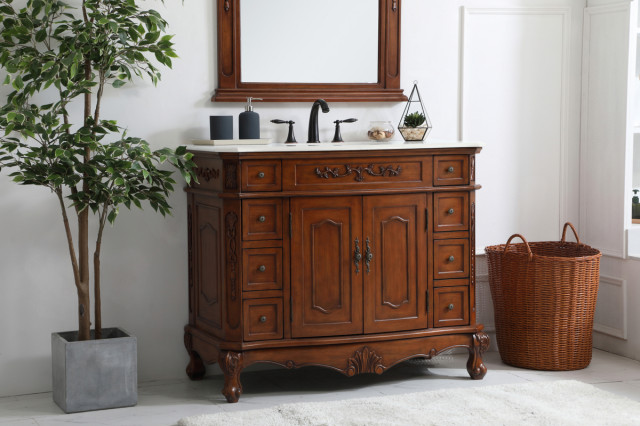 Elegant 42" Single Bathroom Vanity in Vintage Mint - Victorian ...