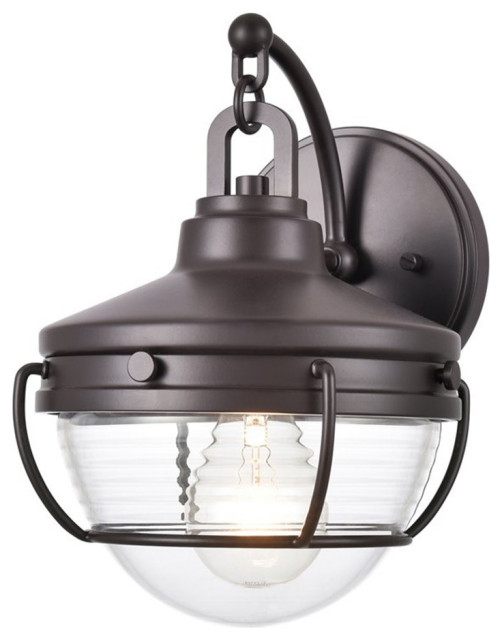 Elk Home Eastport 8" 1-Light Aluminum Outdoor Sconce in Oil Rubbed ...