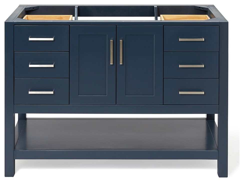 Ariel Magnolia 48" Sink Bath Vanity Base Gray - Transitional - Bathroom ...