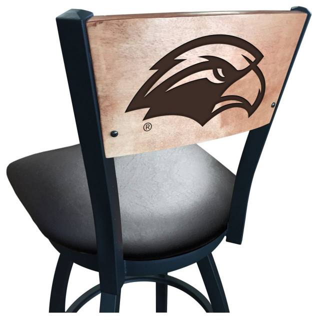 Holland L038 Engraved Southern Miss 30" Swivel Bar Stool - Black/Vinyl ...