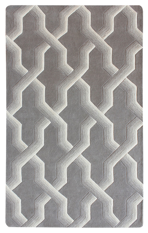 Dimond Ottavio Hand Tufted Wool Rug 6x6, Gray - Contemporary - Area ...