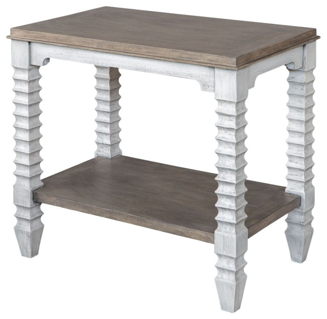 Uttermost Calypso Farmhouse Side Table - French Country - Side Tables ...
