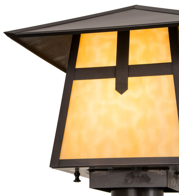 12.5Sq Stillwater Cross Mission Post Mount - Craftsman - Post Lights ...