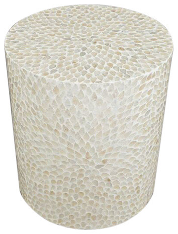 Global Archive Round Capiz Accent Table - Contemporary - Side Tables ...