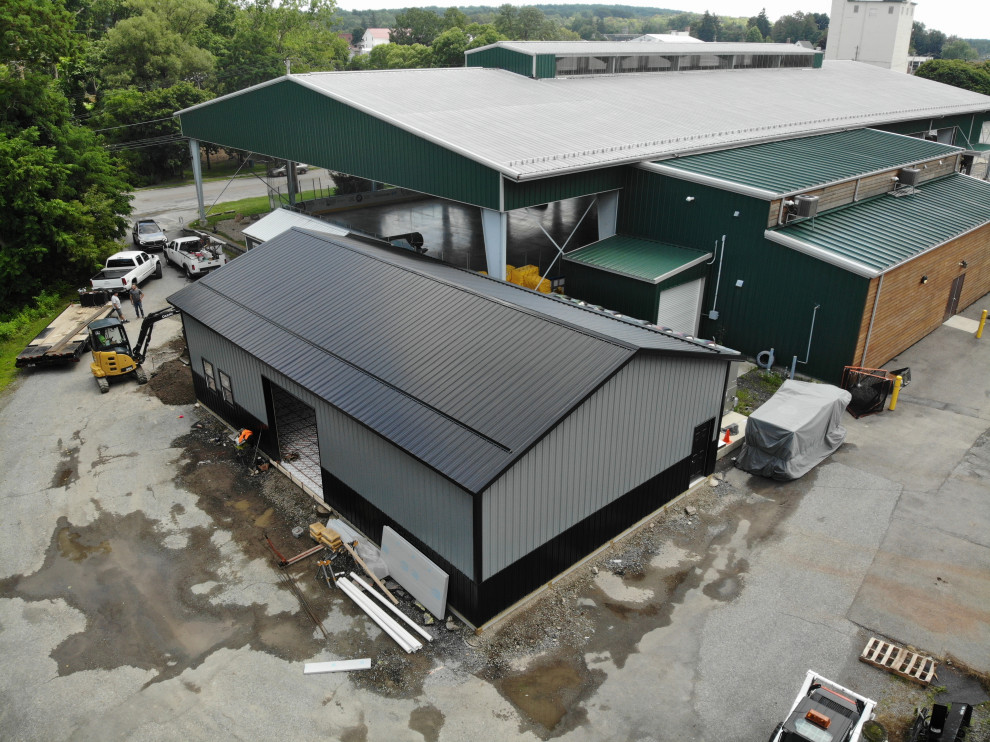 Custom-Built Pole Barn for The Classic Rink's Zamboni - Contemporary ...